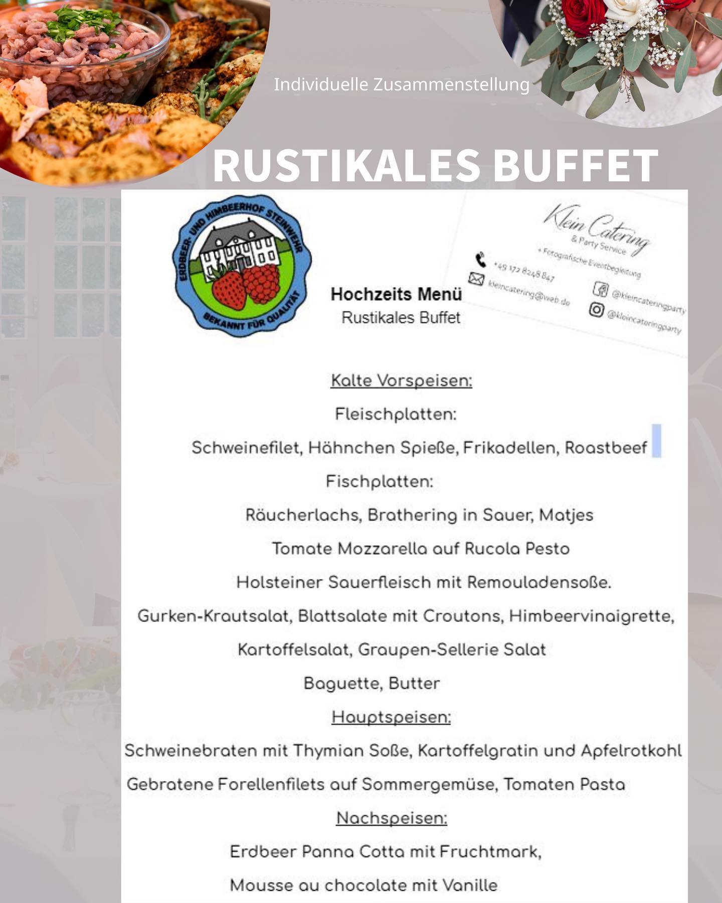Speisekarte – Klein Catering & Partyservice